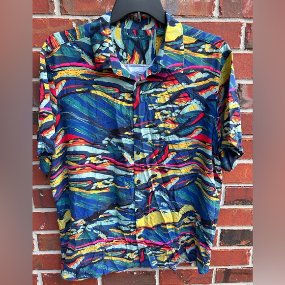Perry Ellis | Shirts | Perry Ellis Mens Abstract Landscape Print Shirt ...